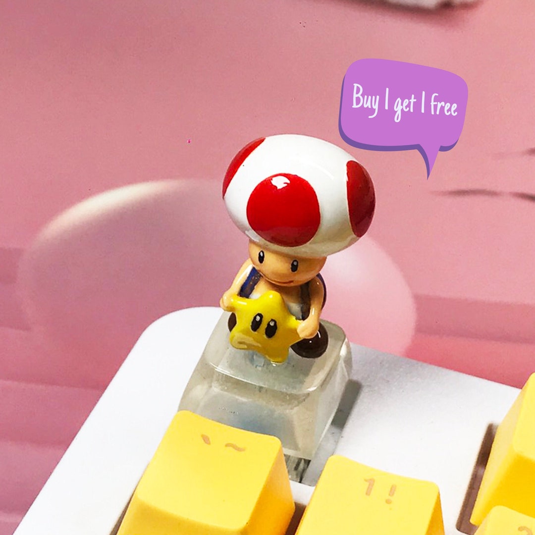 Toad Keycap Mario Keycaps Keycap Through Led 1u Keycaps for - Etsy