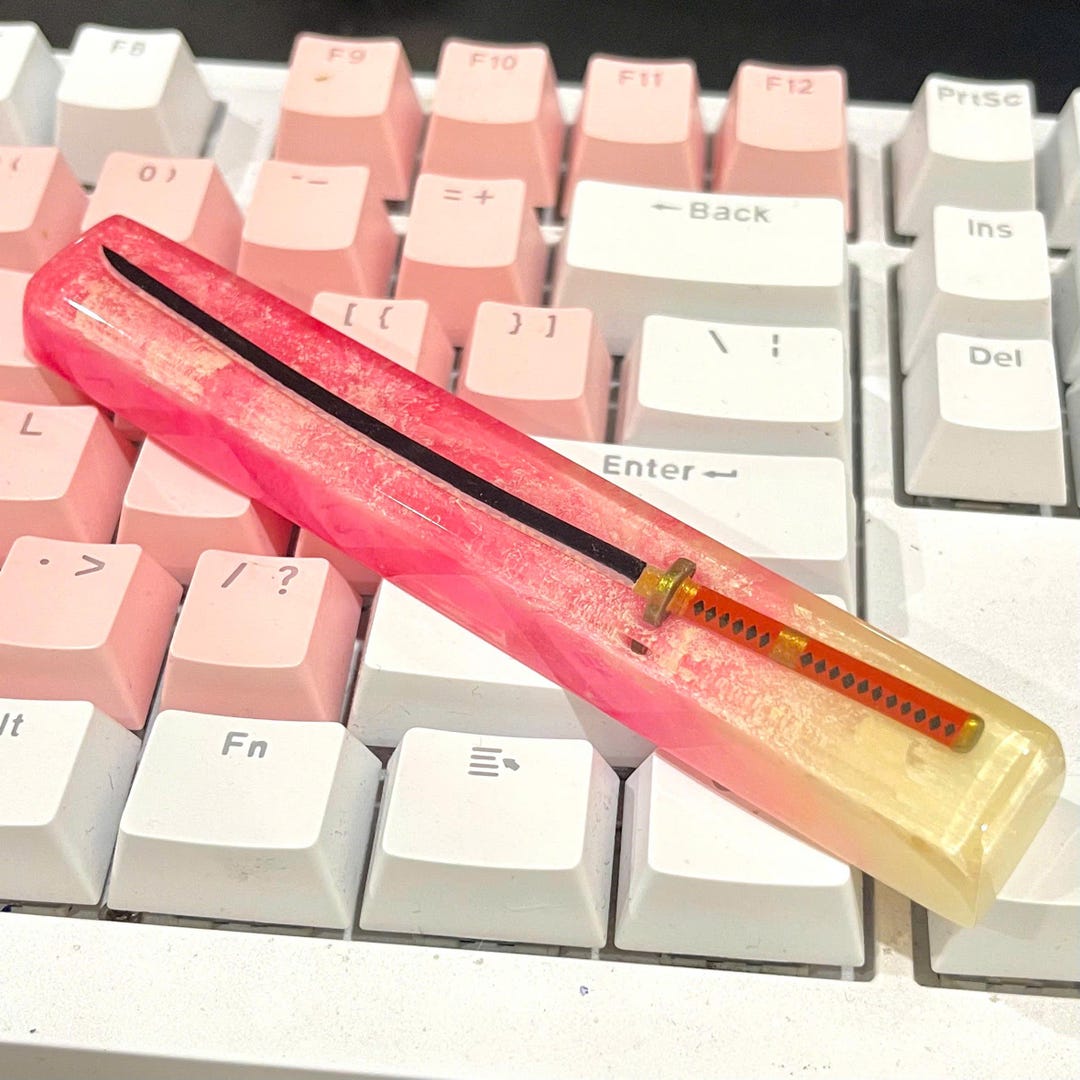 Katana Spacebar Resin Keycap, Japan Sword Resin OEM SA Profile Key Cap ...