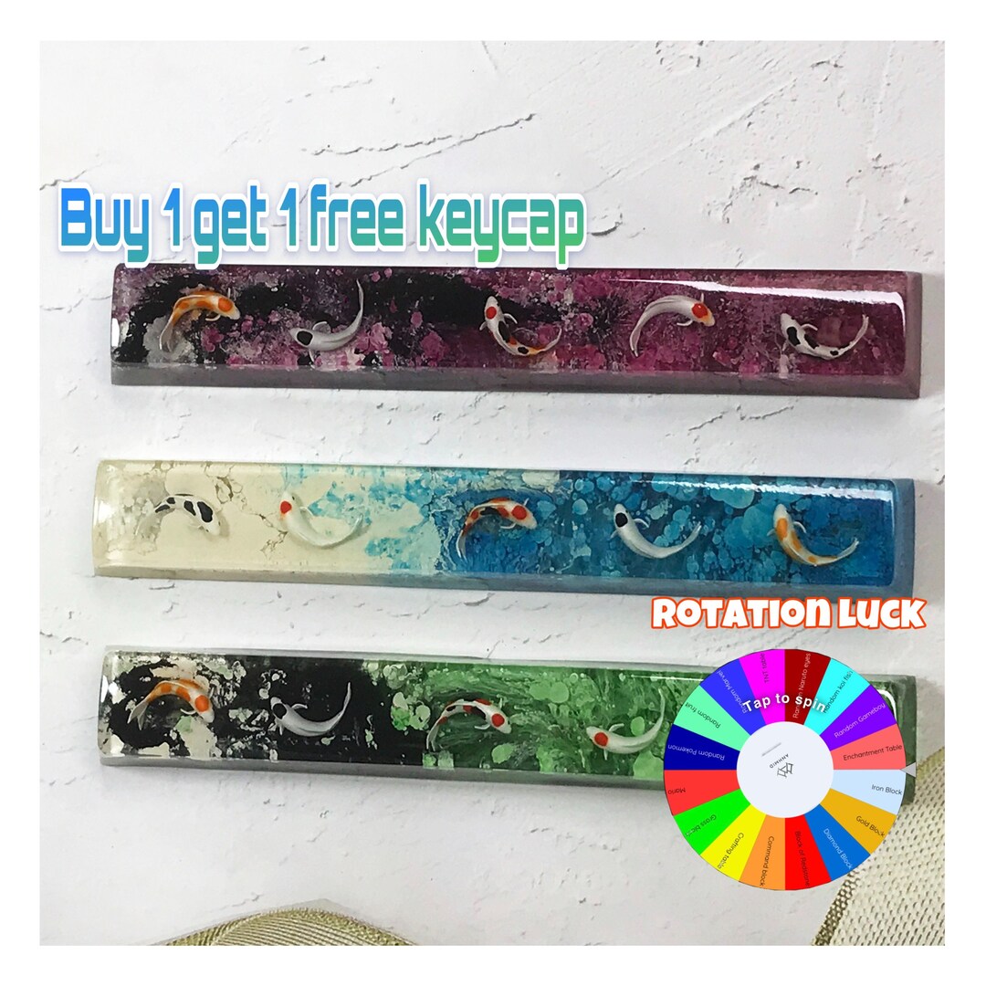 Koi Fish Keycaps Spacebar 625u Keycap Custom Keycaps - Etsy