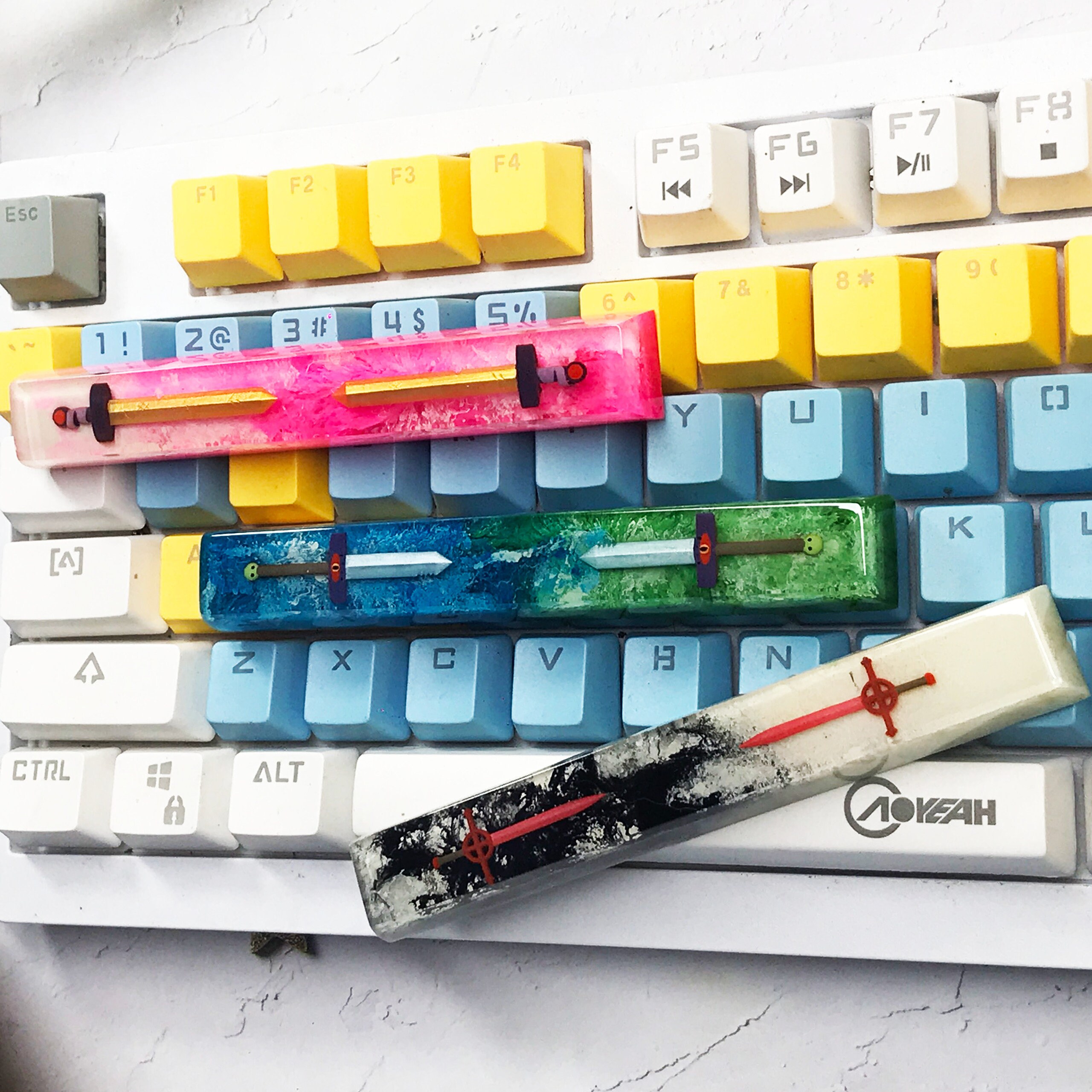Demon Blood Sword Keycaps Black and White Keycap Artisan - Etsy Canada