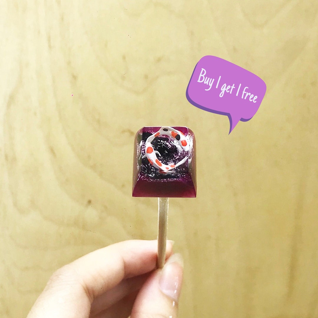 Purple Koi Keycap, Custom Keycap Sets, Artisan Keycaps, Resin Handmade ...