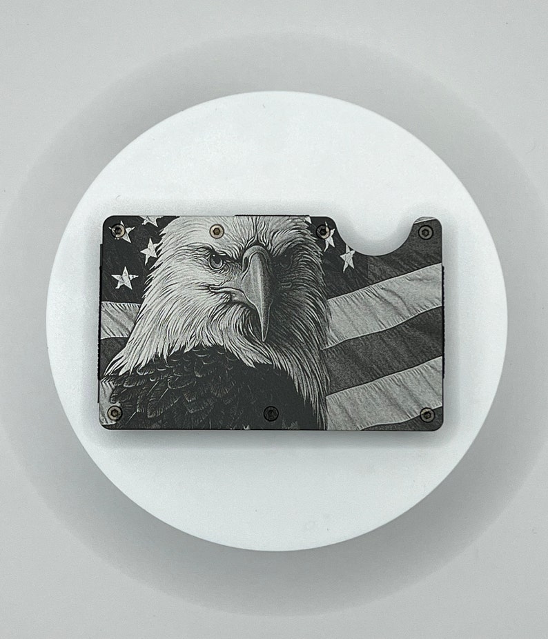 Stylish Flag Engraved Slim Wallet With RFID Protection. Personalized ...