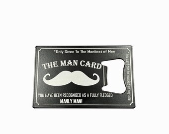 The Man Card PERSONALISED Bottle Opener Business Card Size - Etsy