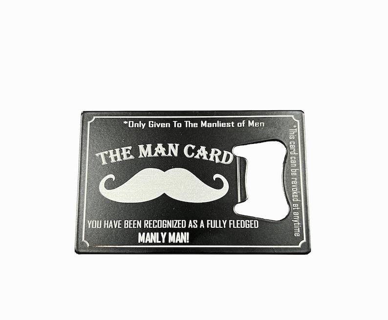 The Man Card Bottle Opener - Etsy
