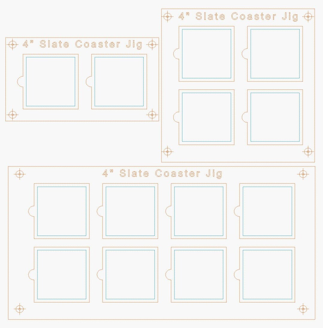 Slate Coaster Template Jig: Easy Alignment, 3 Sizes (SVG & PNG) - Etsy