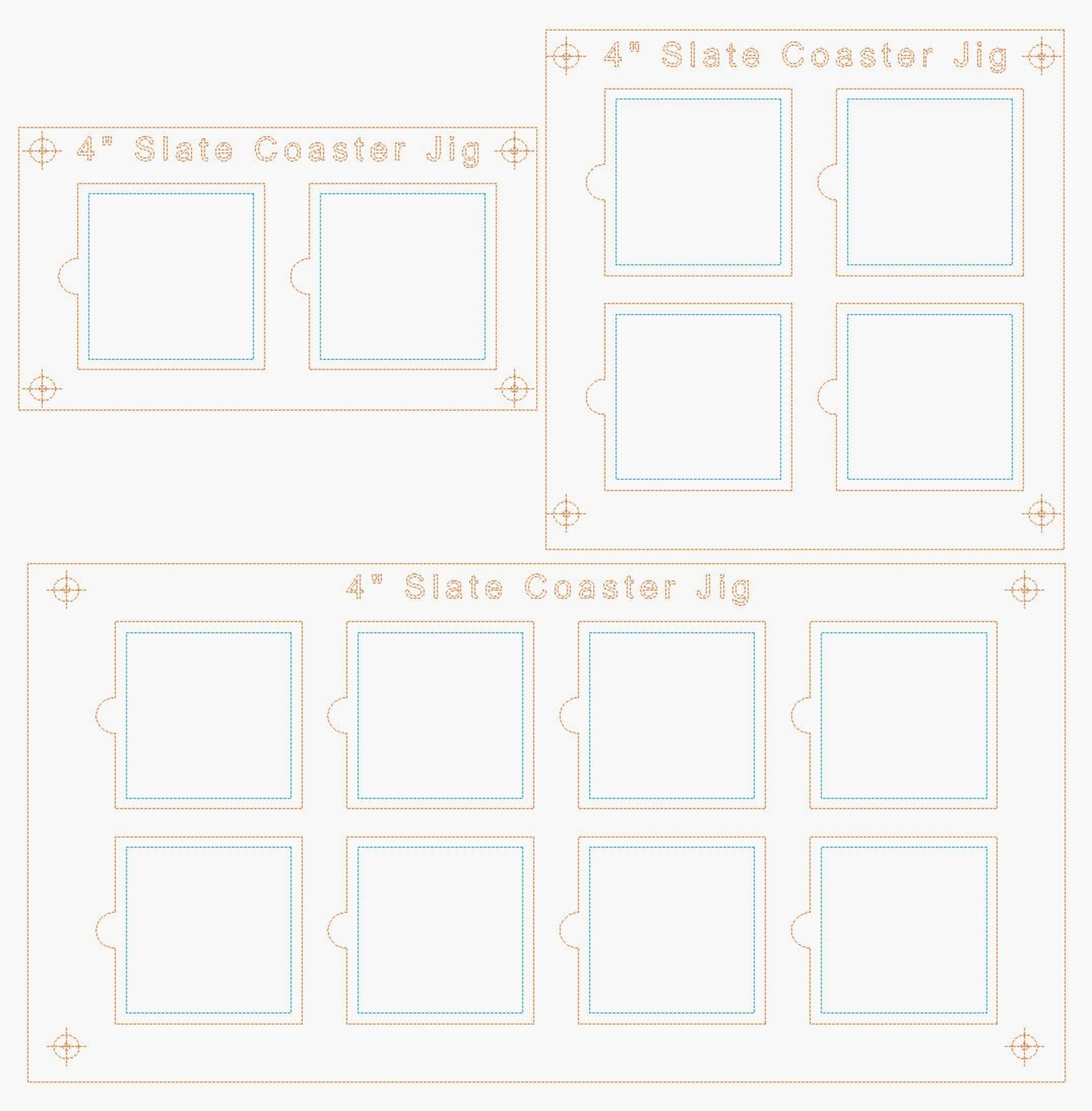 Slate Coaster Template Jig: Easy Alignment, 3 Sizes (SVG & PNG) - Etsy