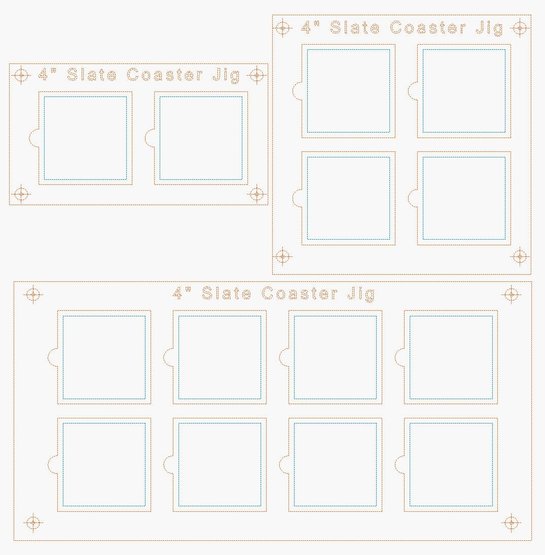 Slate Coaster Template Jig: Easy Alignment, 3 Sizes (SVG & PNG) - Etsy