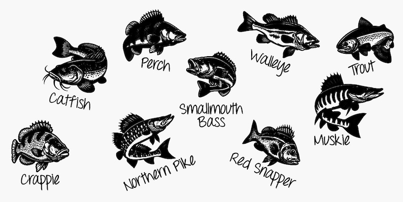 Fish Tumbler Wrap SVG: Laser Engraved 20oz (digital Download) - Etsy