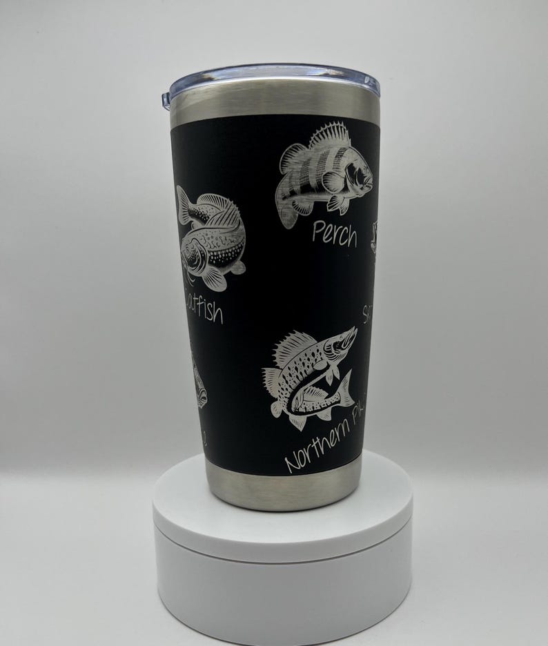 Fish Tumbler Wrap SVG: Laser Engraved 20oz (digital Download) - Etsy