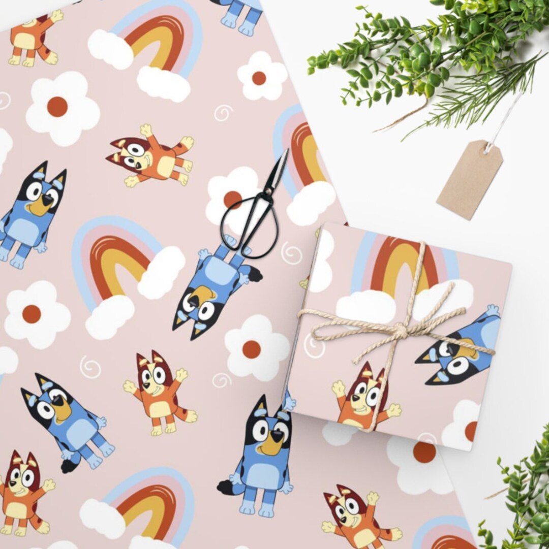 Bluey Wrapping Paper, Bluey Gift Wrap, Bluey Birthday, Bluey Wrapping ...