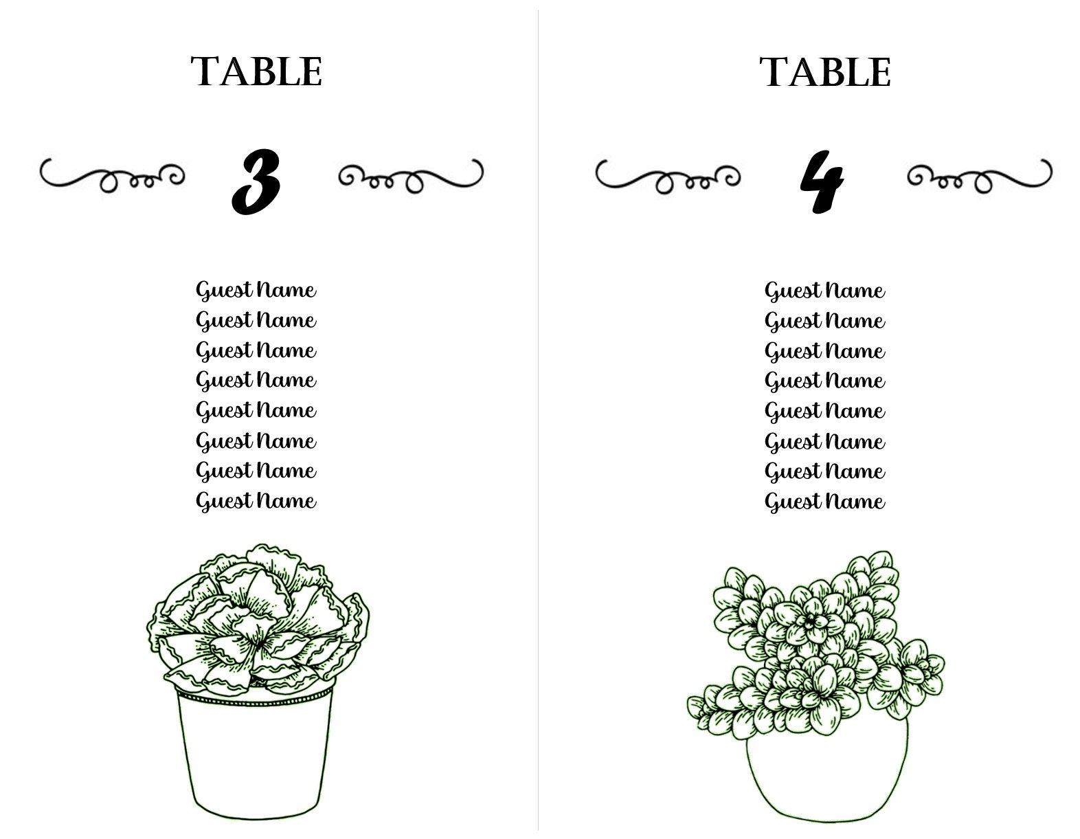 Succulent Wedding Seating Chart - Etsy
