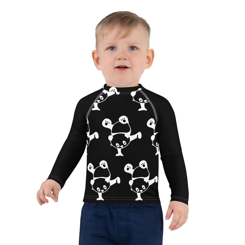 All-over Print Kids Rash Guard,boys Rash Guard ,youth Rash Guard ,panda ...