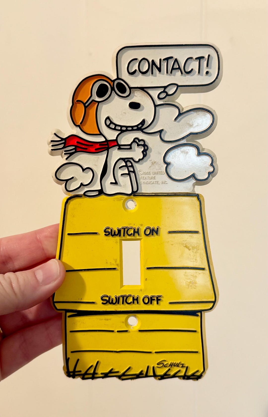 Snoopy 1965 “contact” Plastic Switch Plate Cover - Etsy