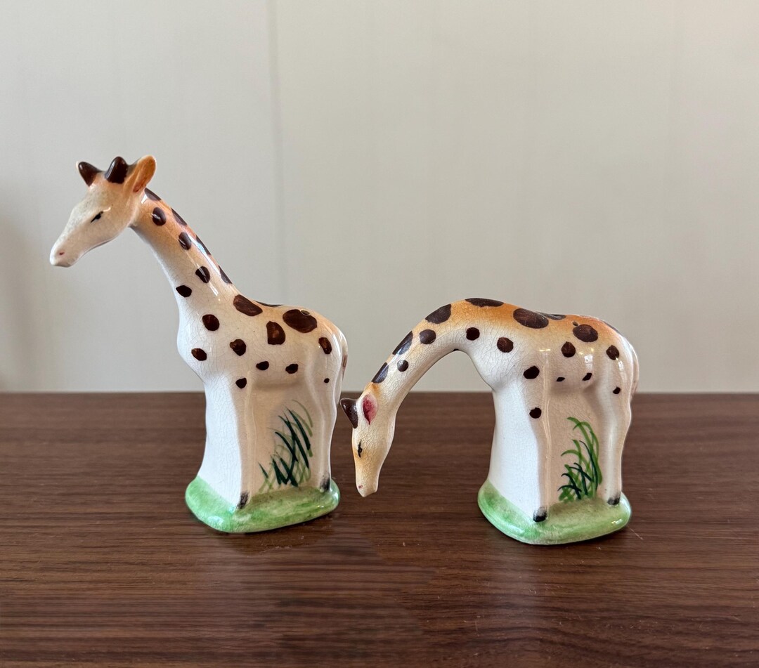 Grazing Giraffe Salt & Pepper Shakers - Etsy