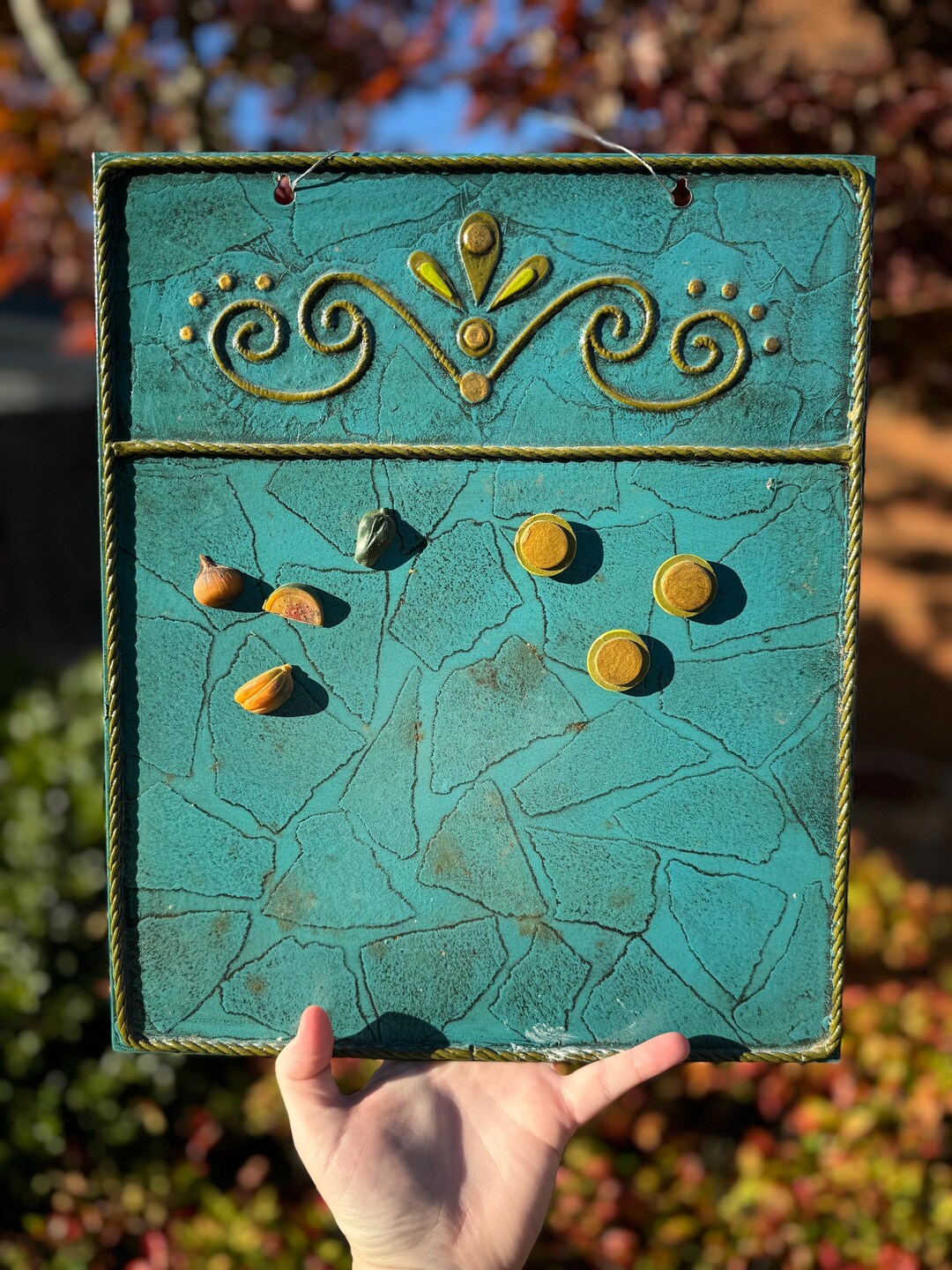 Fitz & Floyd Blue and Green Metal Memo Board With Magnets - Etsy