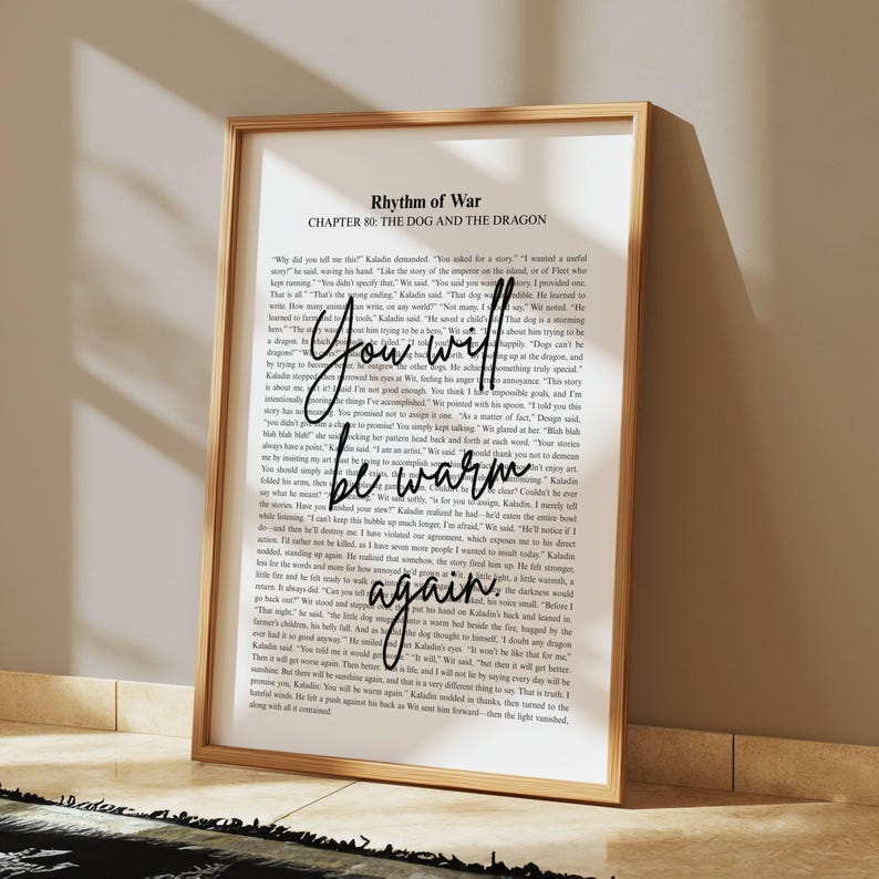 Stormlight Archive Inspired Art, Kaladin & Wit, Book Quote Fantasy Art ...