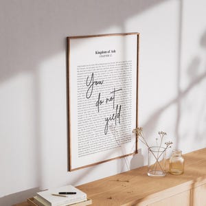 You Do Not Yield. Aelin Galathynius Kingdom of Ash Quote Print: Throne ...