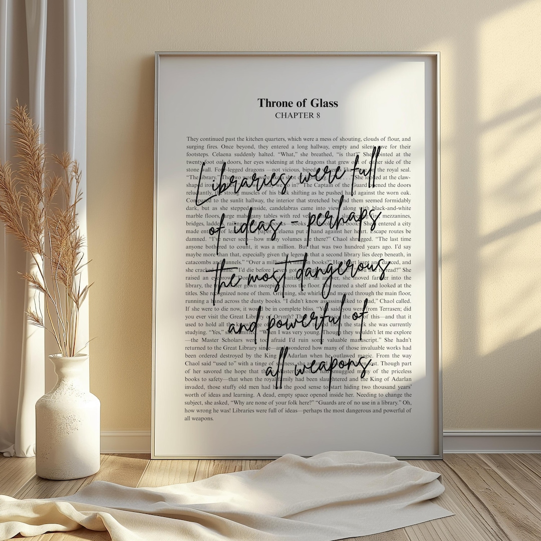 Libraries Were Full of Ideas… Throne of Glass Quote Print: Aelin ...