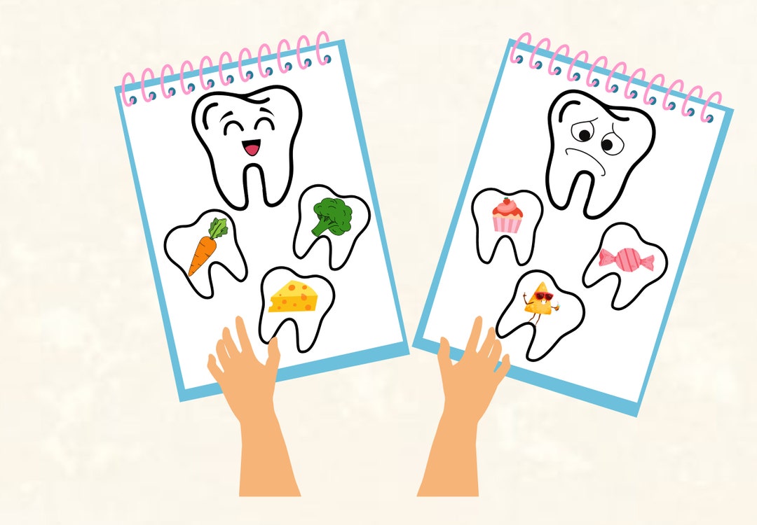 Dental Health Game 24 Foods / Toddlers Game / Tooth Game / Oral Health ...