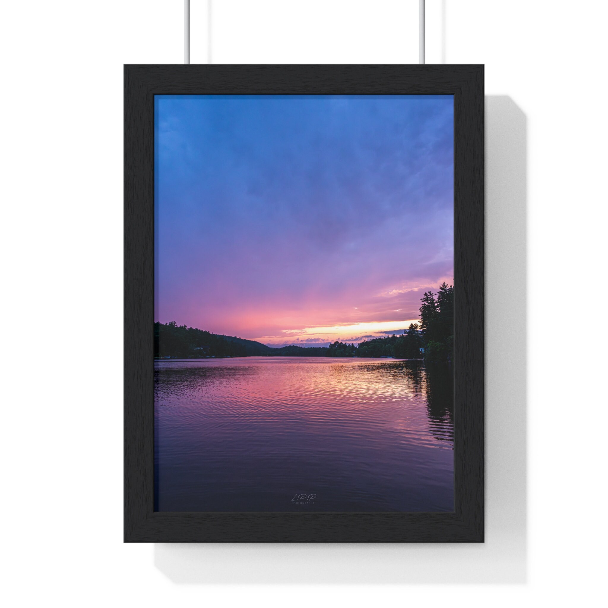 Cotton Candy Sunset on Lake, Pink Sunset Landscape Photography Premium ...