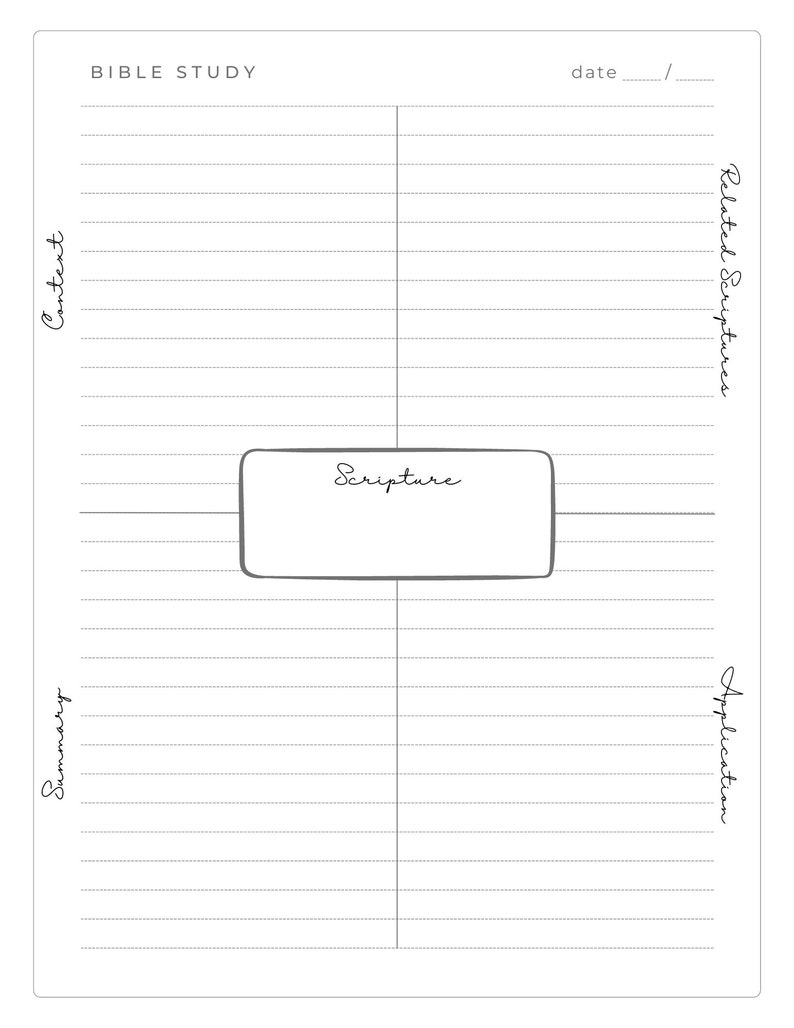 Bible Study Journal Template - Etsy