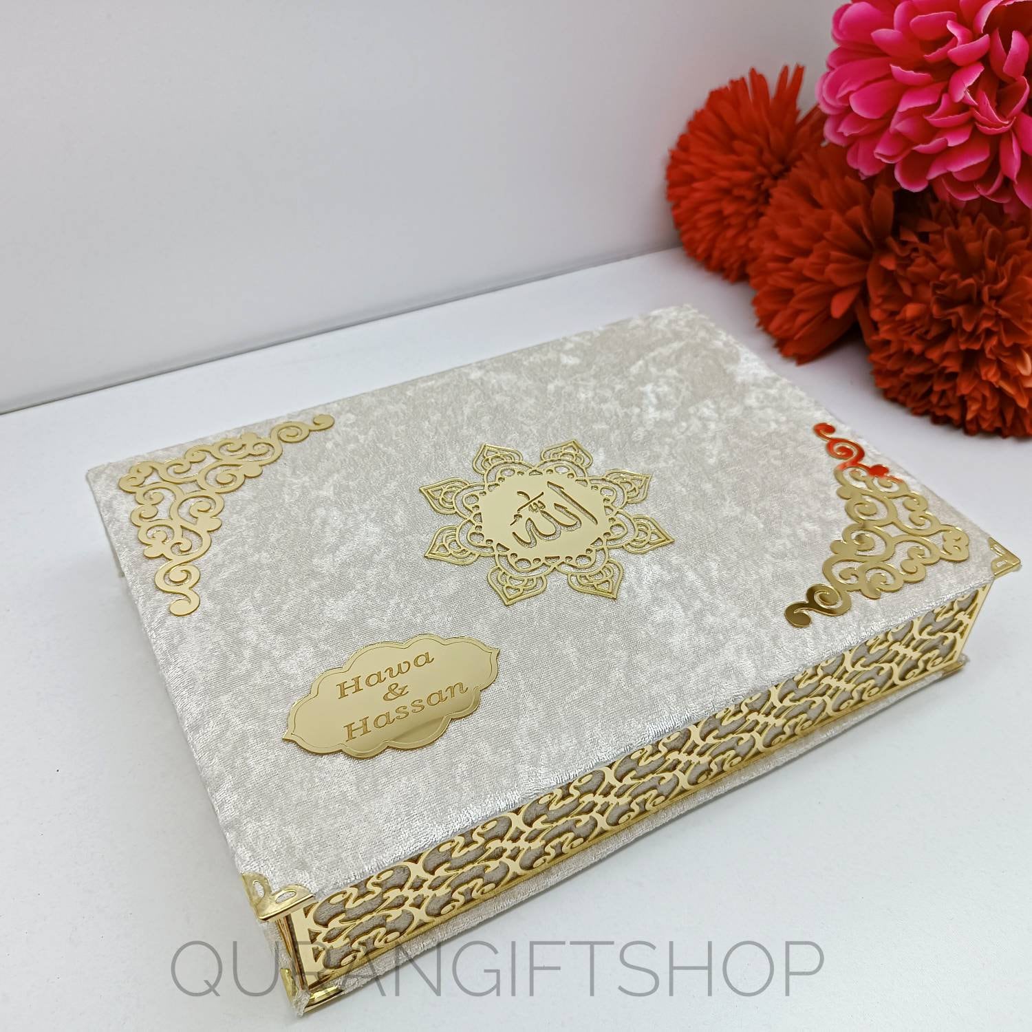 Personalized Quran With Velvet Box and Tasbih Set, Quran Gifts Set ...