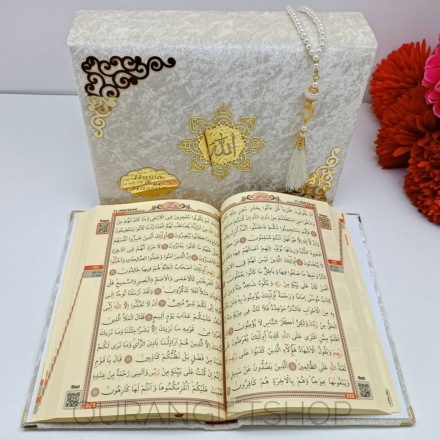 Personalized Quran With Velvet Box and Tasbih Set, Quran Gifts Set ...