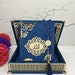 Blue Quran Gift Set, Personalized Quran With Velvet Box and Tasbih Set ...