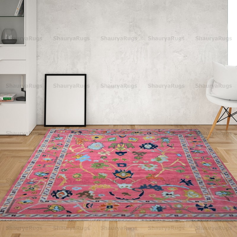 Pink Oushak Rug - Etsy