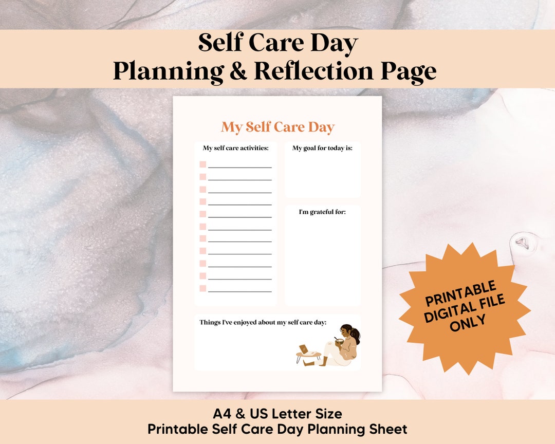 Self Care Day Printable | Self Care Day Planner | Self Care Day ...