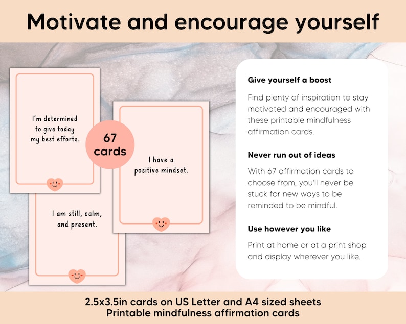 Self Care Affirmation Cards, Printable Self Care Affirmation Cards ...