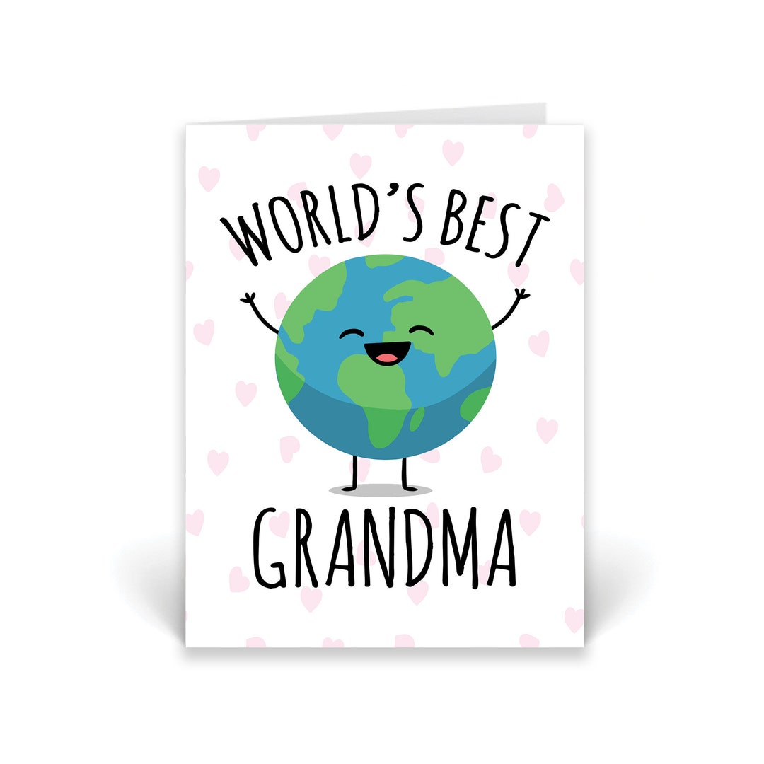 Card for Grandma Cute Grandparent Cards Grandma Birthday Christmas ...