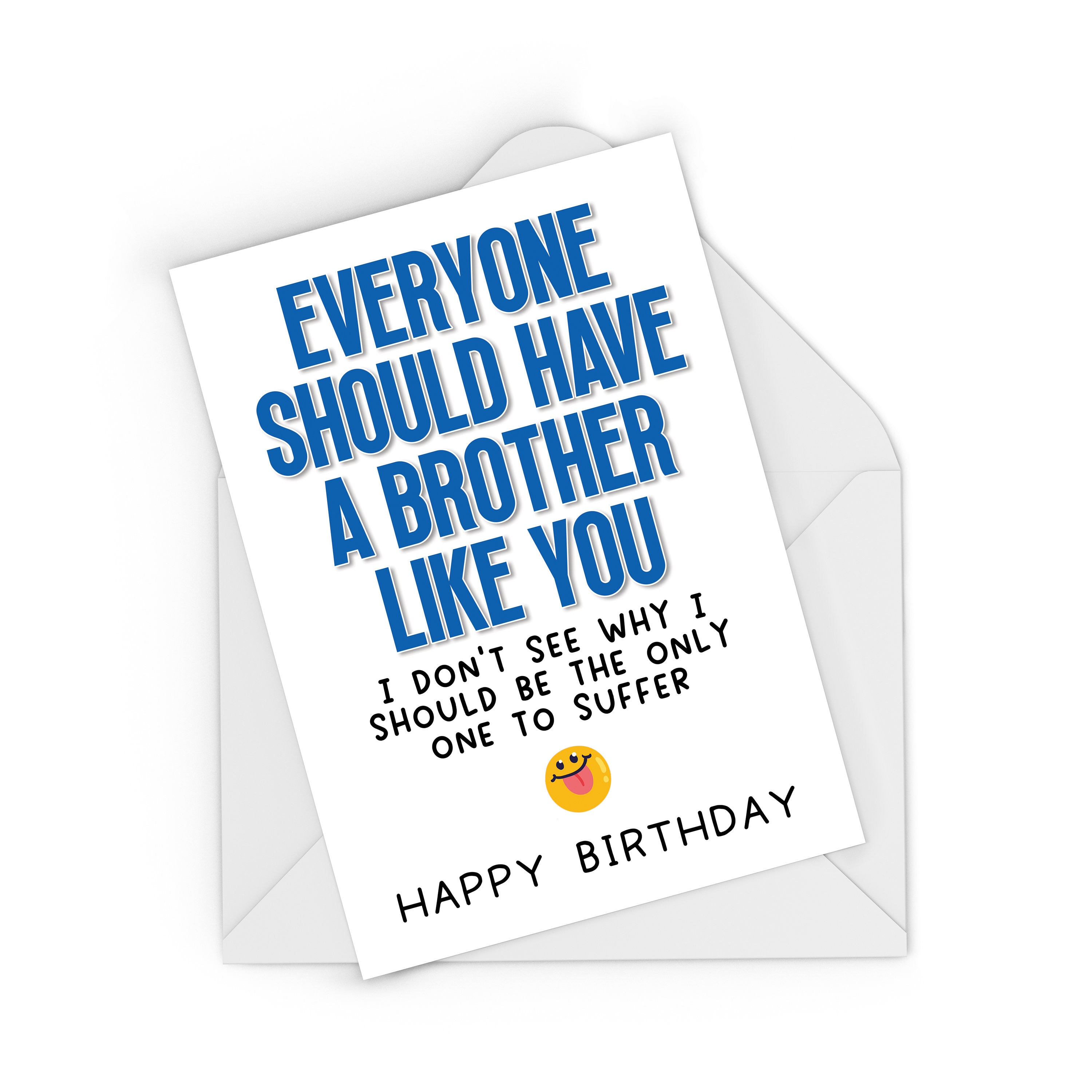 Funny Brother Birthday Card - Humorous Sibling Banter - Etsy