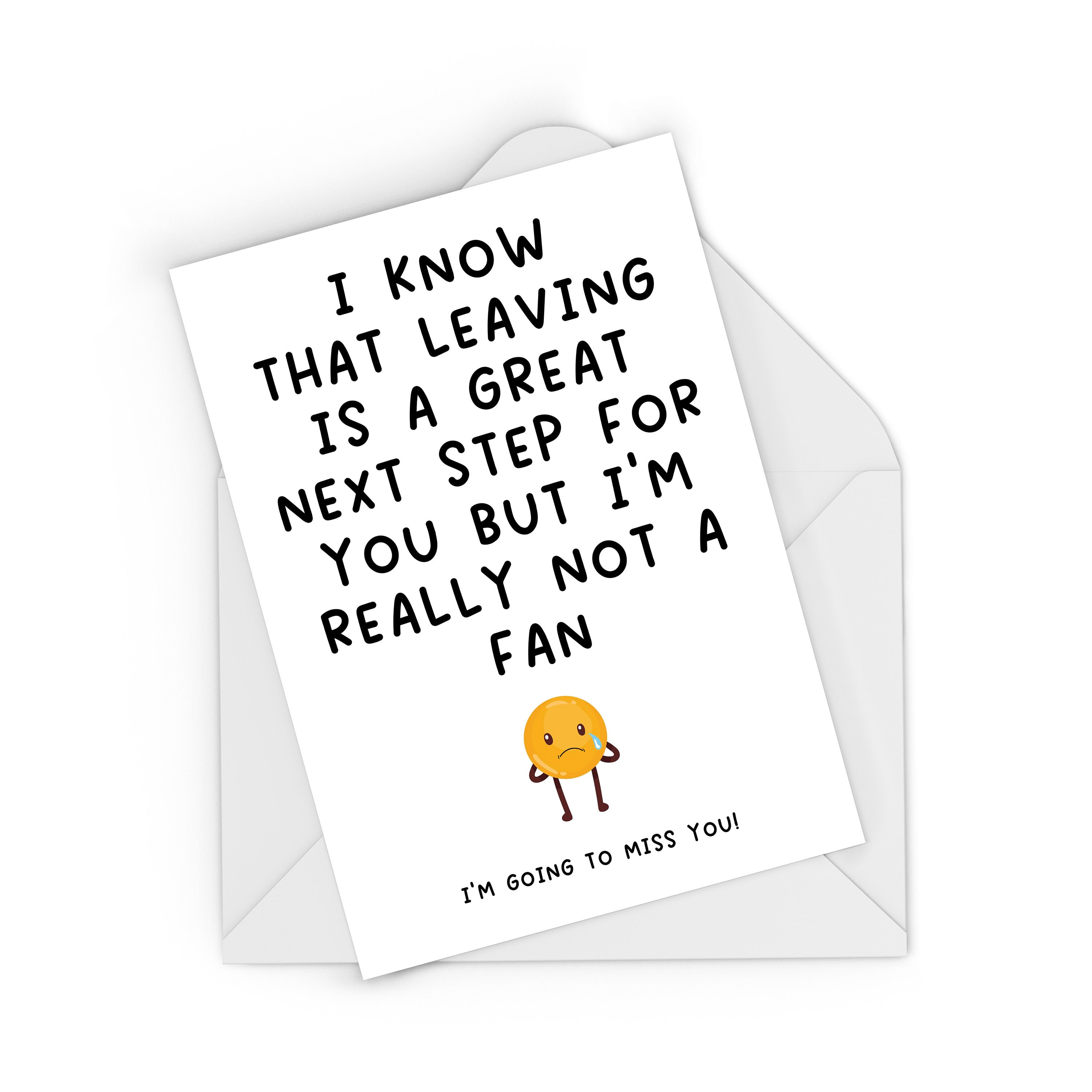 Funny Leaving Card for Colleagues - New Job Cards - Moving Away - Fresh ...