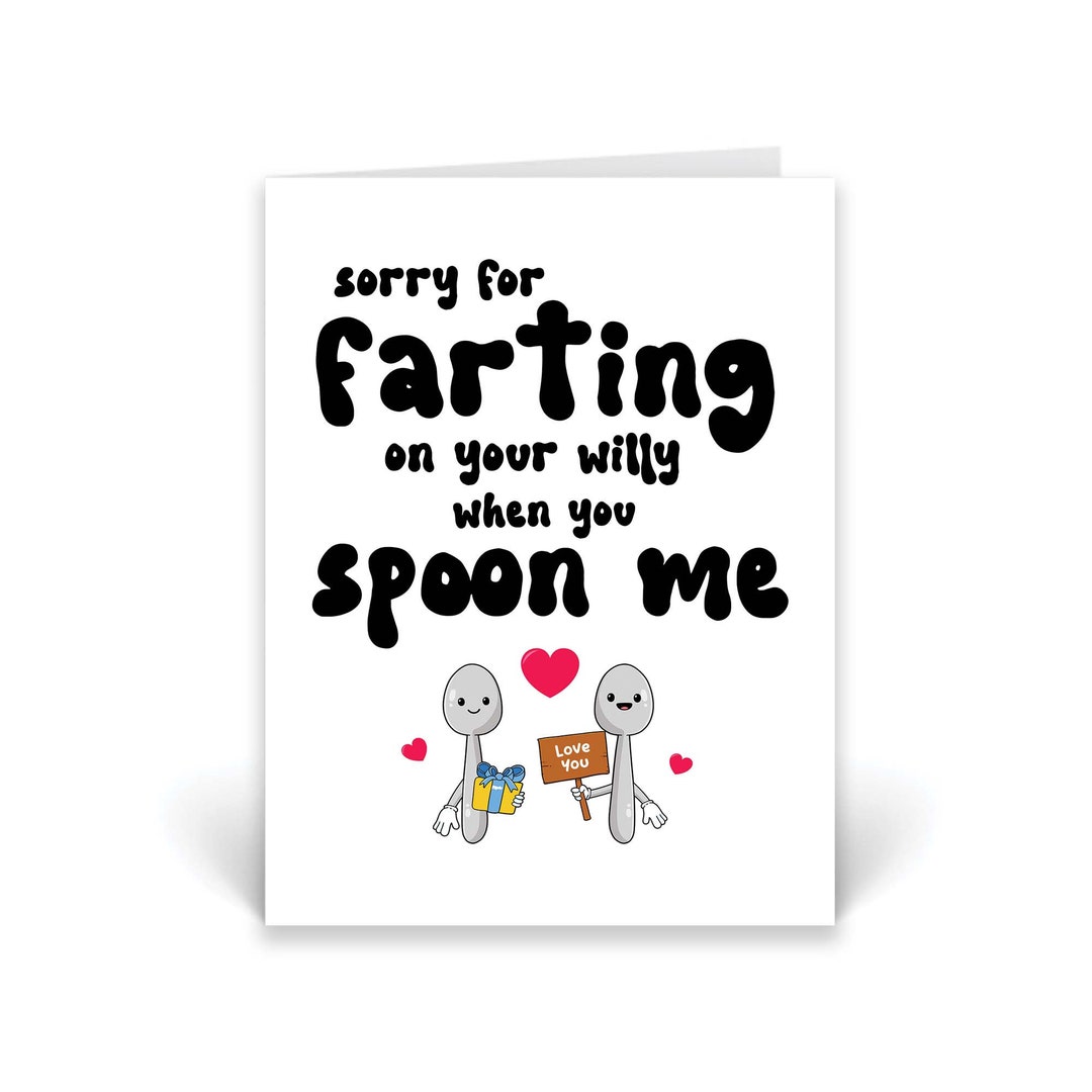 Rude Anniversary Card - Husband Funny Spooning Card - Boyfriend ...