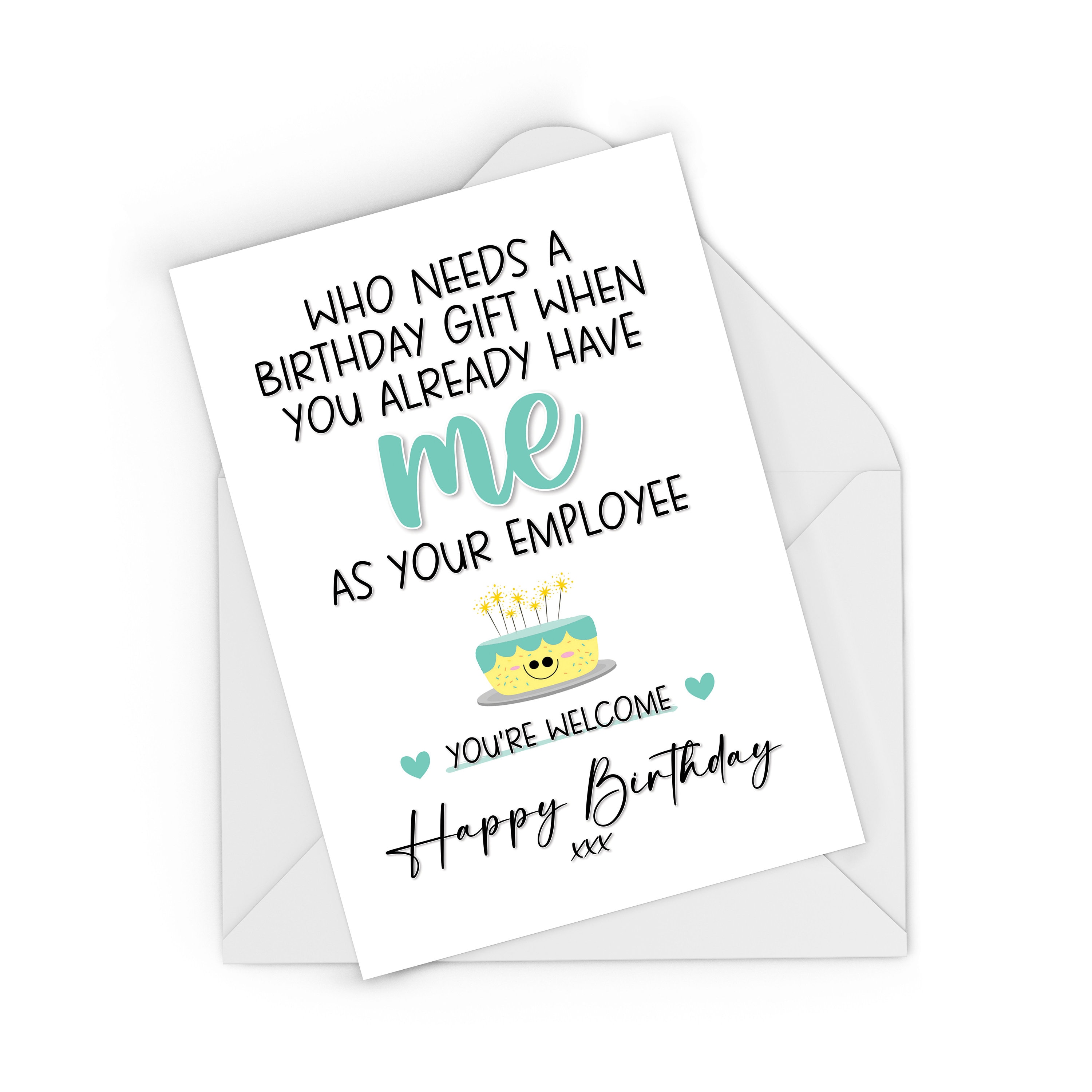 Boss Birthday Card Funny Boss Manager Birthday Card Who - Etsy