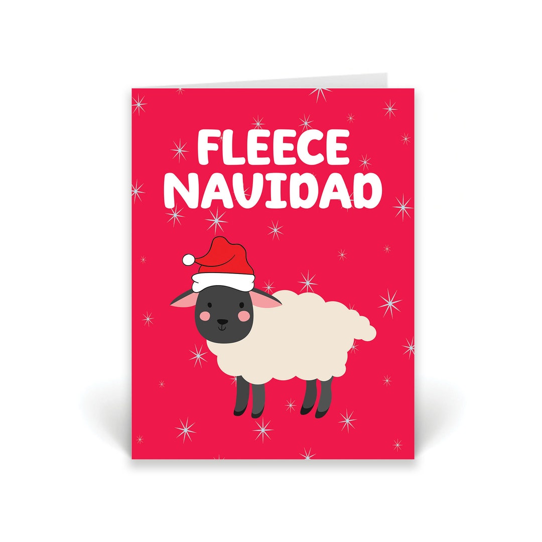 Funny Christmas Card Fleece Navidad Sheep Wife Sister Mum Girlfriend ...