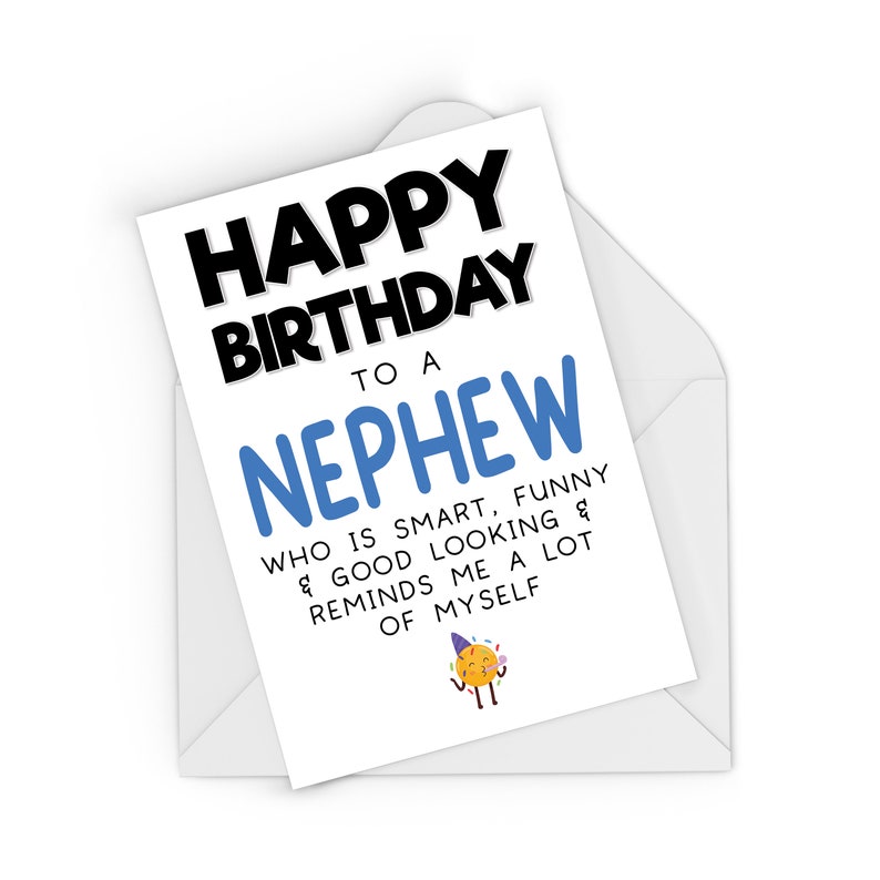 Funny Nephew Birthday Card Nephew Birthday Card Comedy Joke Etsy