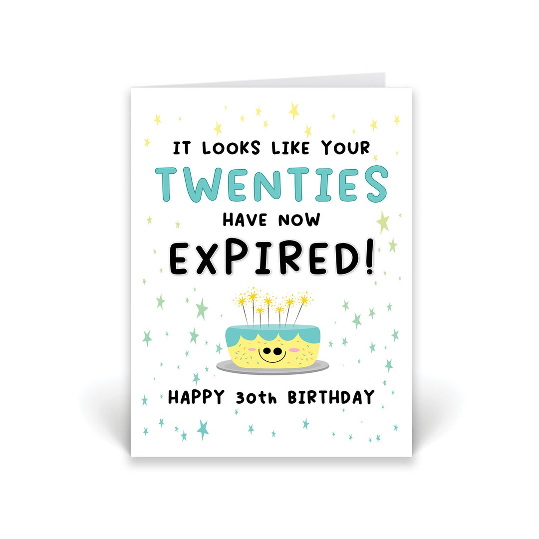 Funny 30th Birthday Card 30th Cards Funny Card for Colleague Work ...