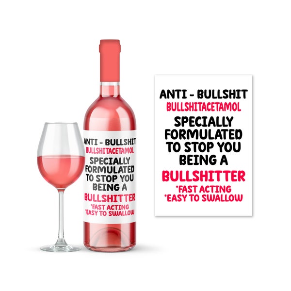 Funny Wine Labels - Etsy UK