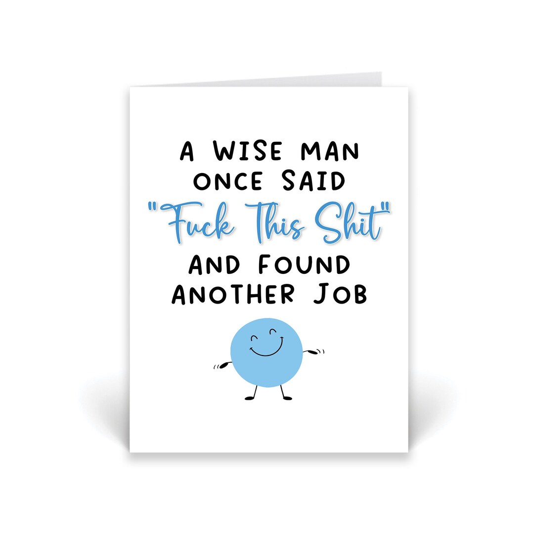 Colleague New Job Card Leaving Work for Coworker Office - Etsy