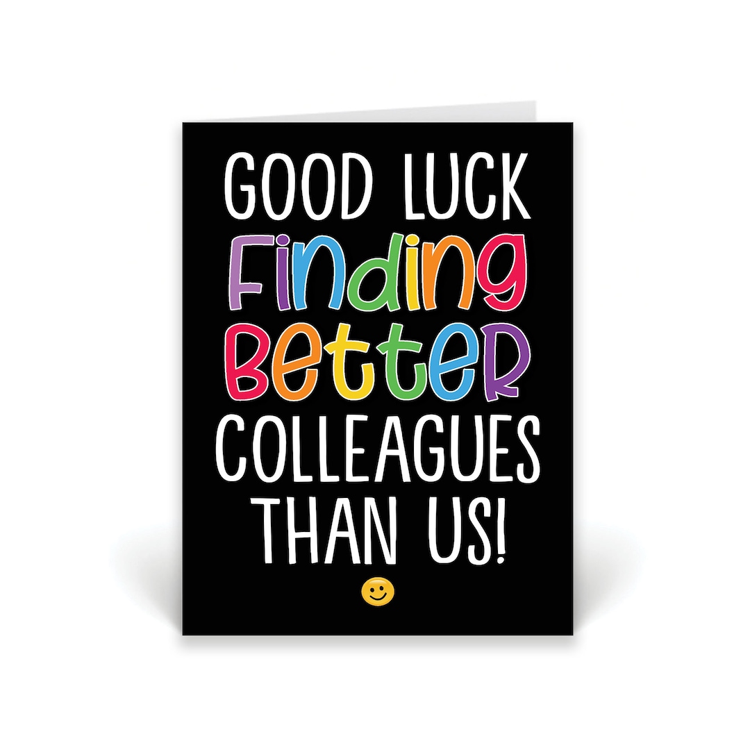 Funny Leaving Card for Colleague New Job Congratulations - Etsy