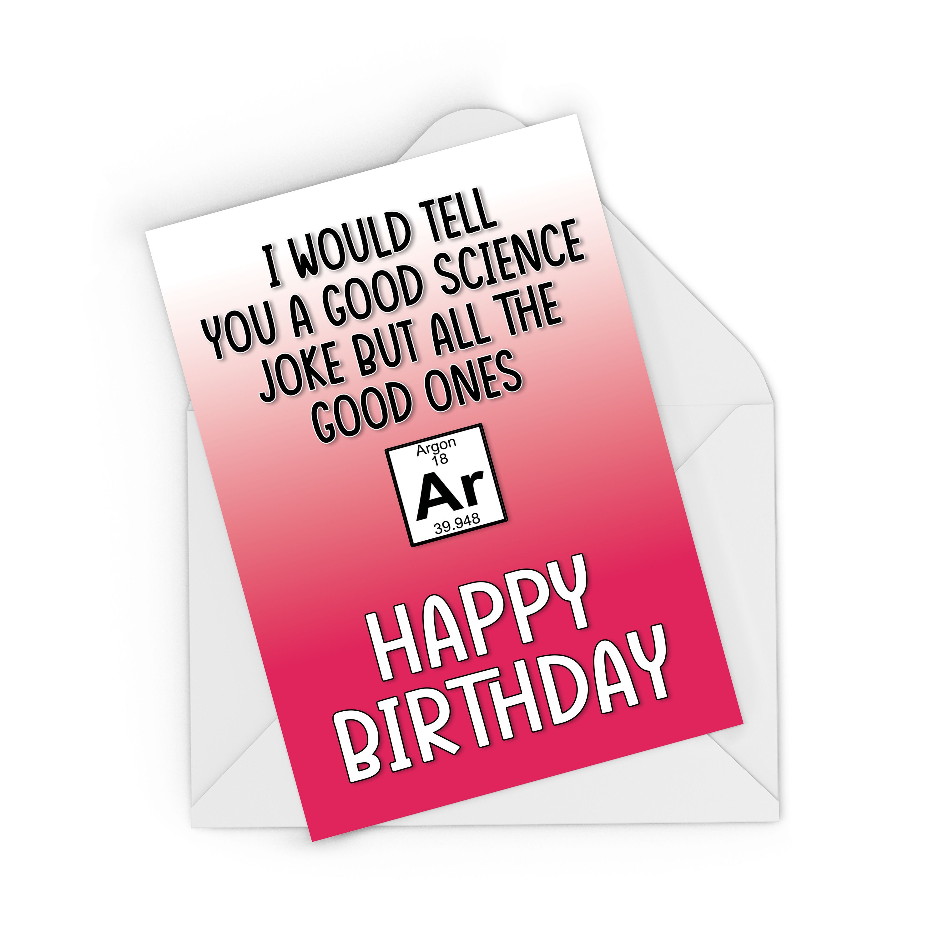 Funny Science Birthday Card – Argon Periodic Table Joke - Etsy