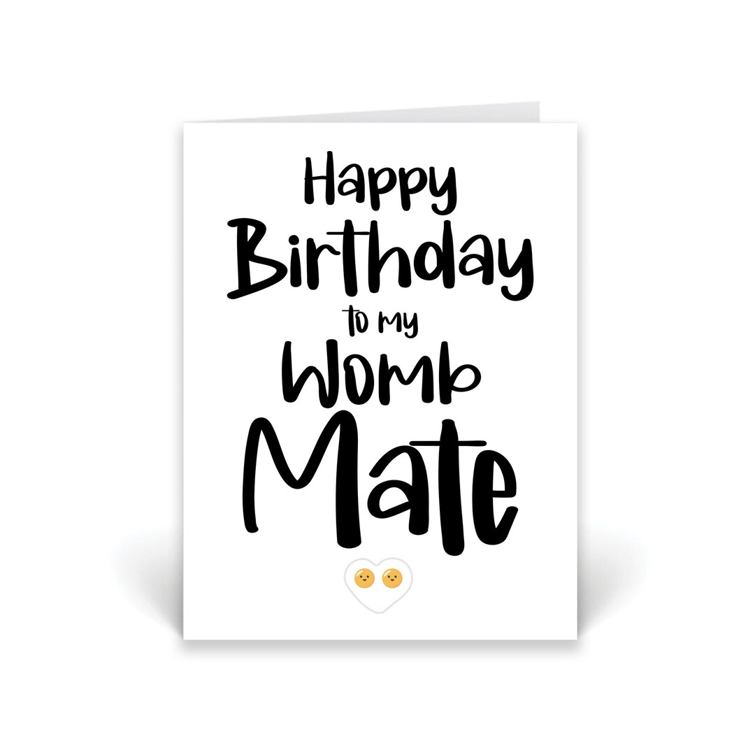 Happy Birthday to My Womb Mate Card - Funny Birthday Card for Sister ...