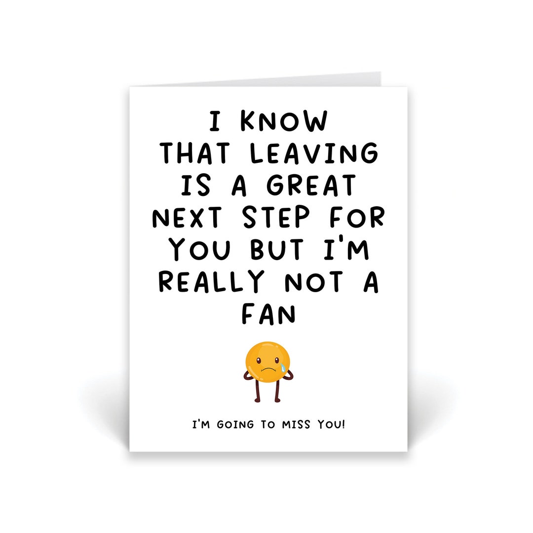 Funny Leaving Card for Colleagues - New Job Cards - Moving Away - Fresh ...