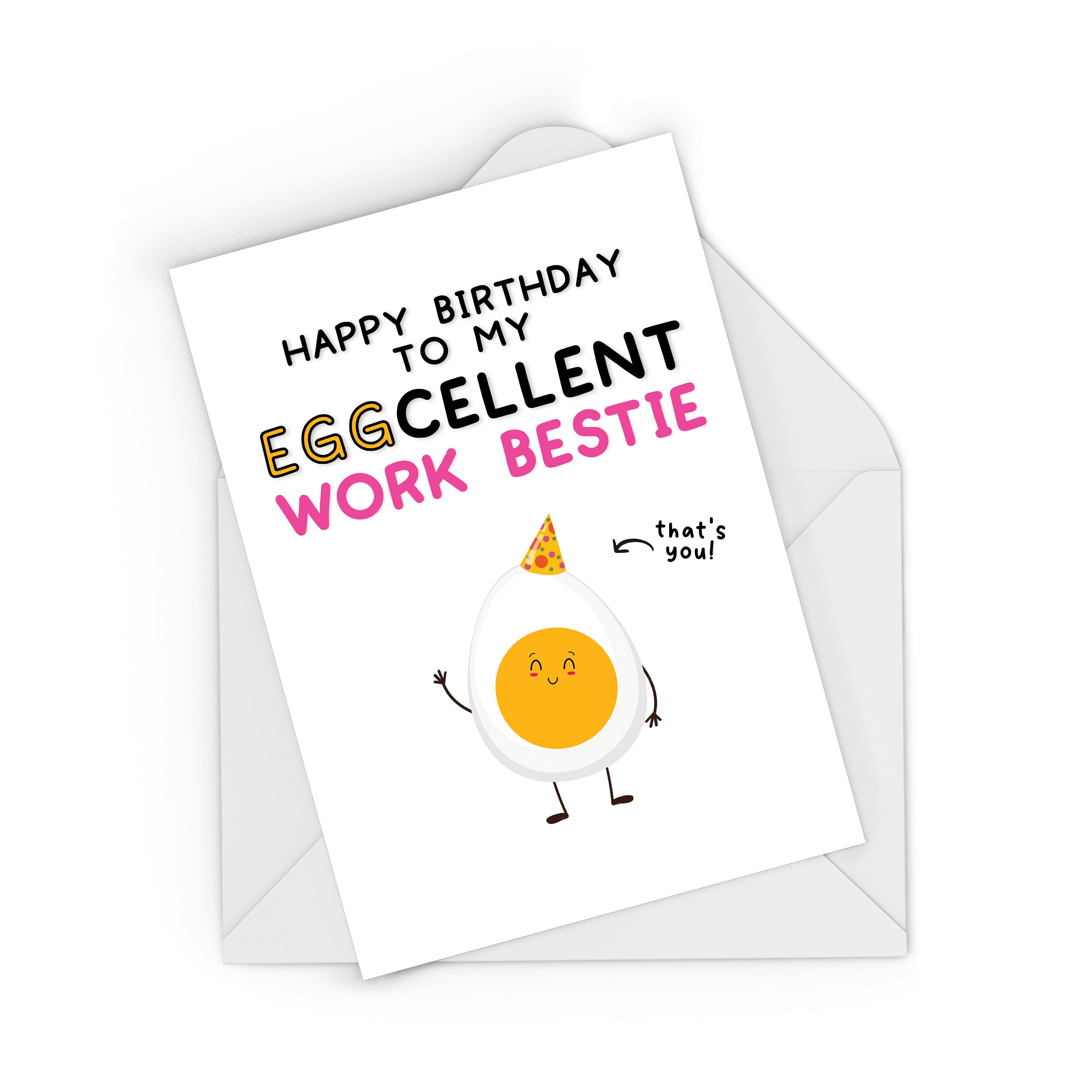 Funny Work Bestie Birthday Card Excellent Work Bestie From - Etsy UK