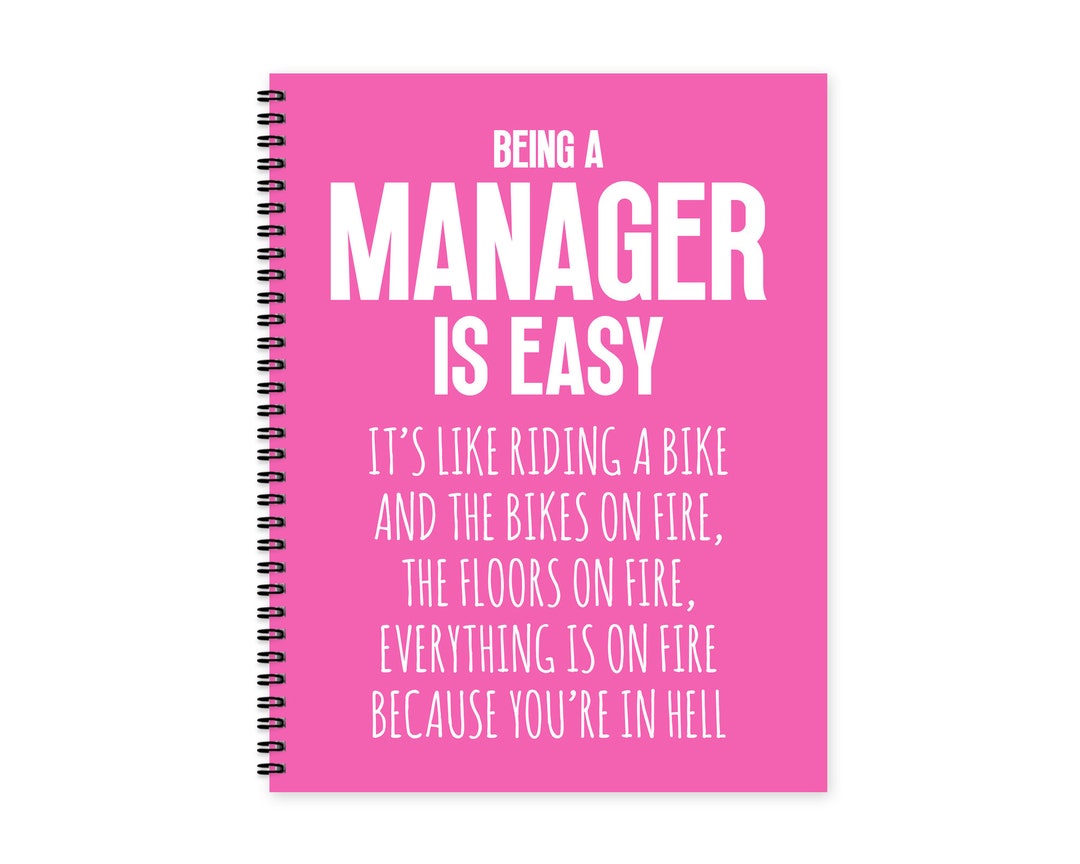 Funny Notebook Notepad - A5 Wire-o Notebook - Work Planner Journal ...