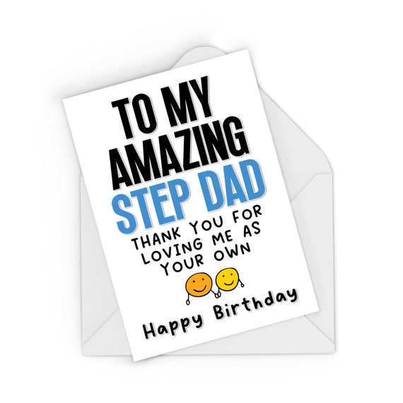 Step Father Happy Birthday Quotes Step Dad Fathers Day Card Well