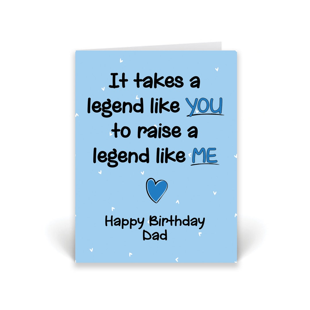 Funny Birthday Card for Dad Funny Birthday Card Dad Funny Card Legend ...