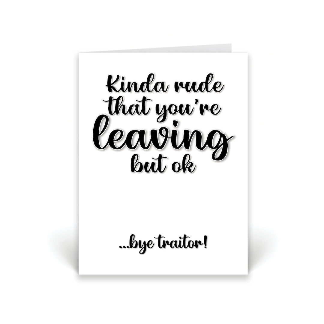 Funny Leaving Card for Colleague - New Job Congratulations Card - Good ...